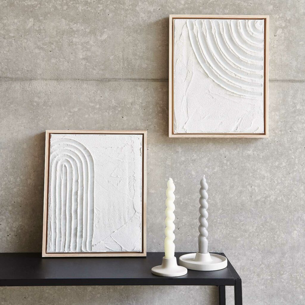 Strukturpaste auf Leinwand » 3D-Effekt mit Spachtel I idee.blog