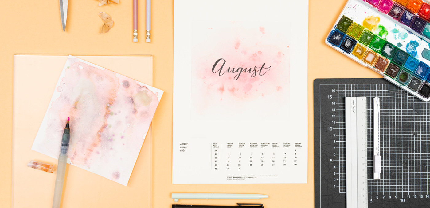 Kalender gestalten » Lettern, malen & verzieren I idee.blog