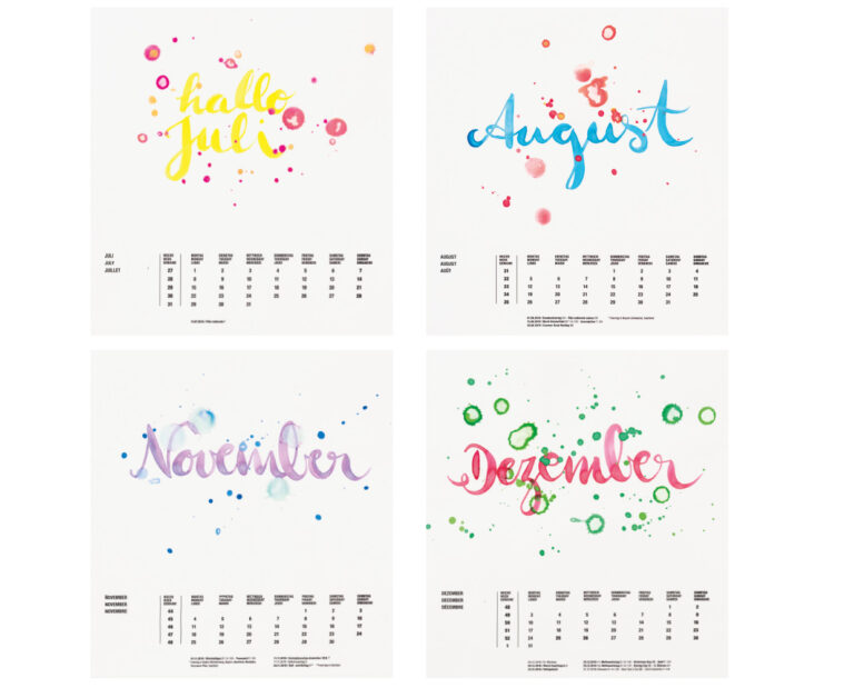 Kalender gestalten » Lettern, malen & verzieren I idee.blog