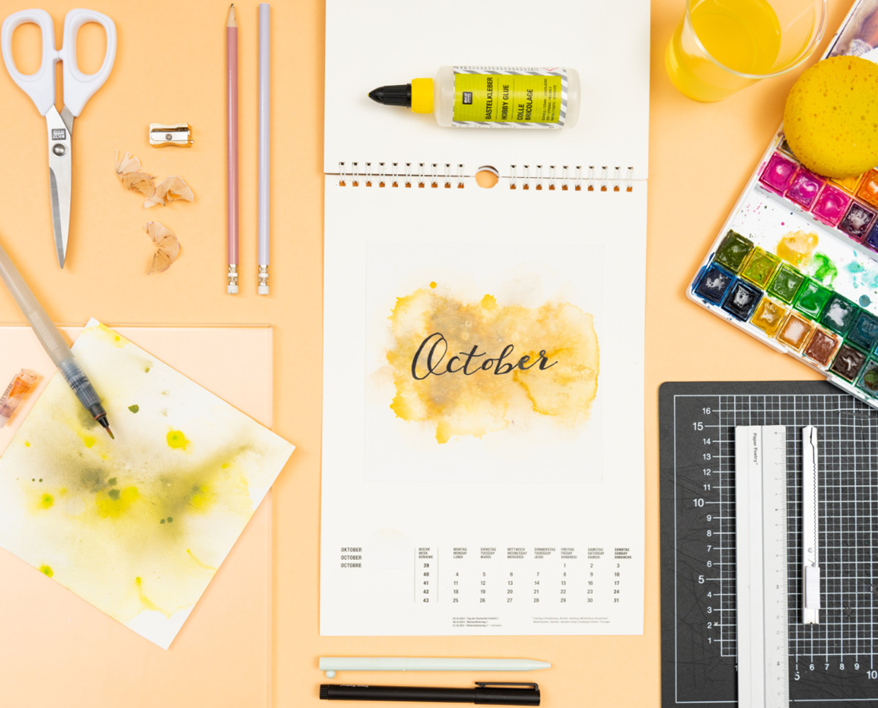 Kalender gestalten » Lettern, malen & verzieren I idee.blog